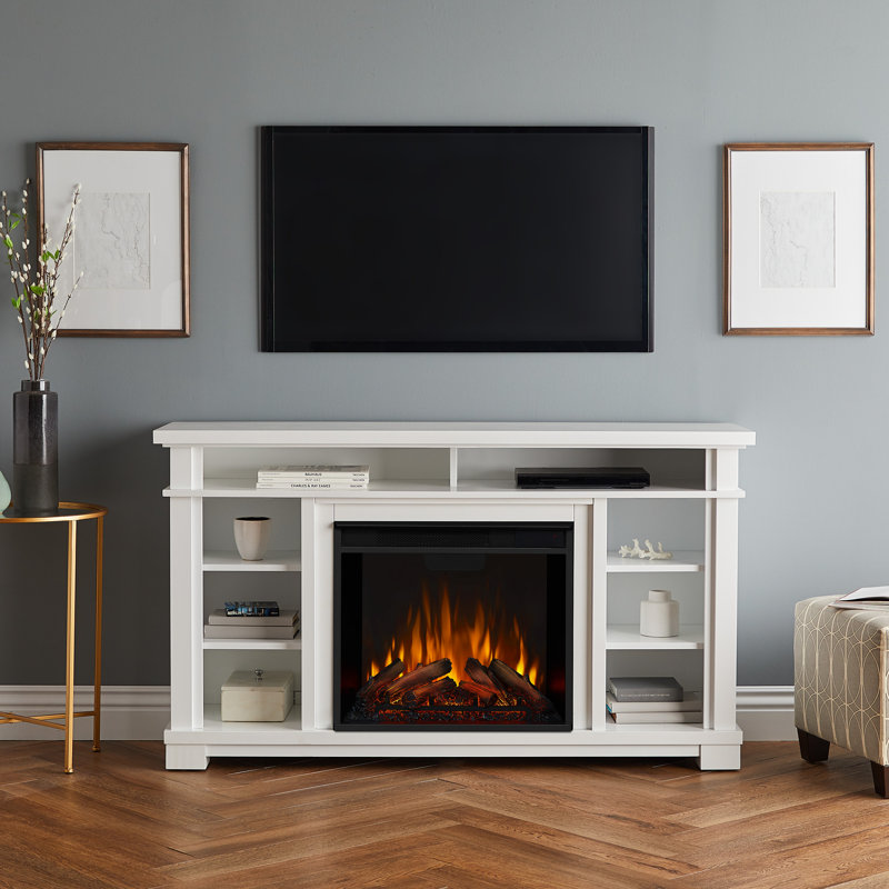 Real Flame Belford 56 TV Stand with Fireplace Reviews Wayfair